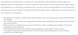 Escorts in Costa Rica - Laws, Facts, and Safety Tips