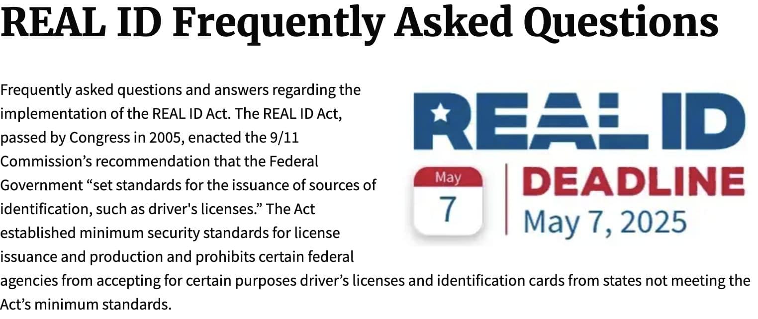What is the Real ID Act of 2005? (Big Impact on Travel)